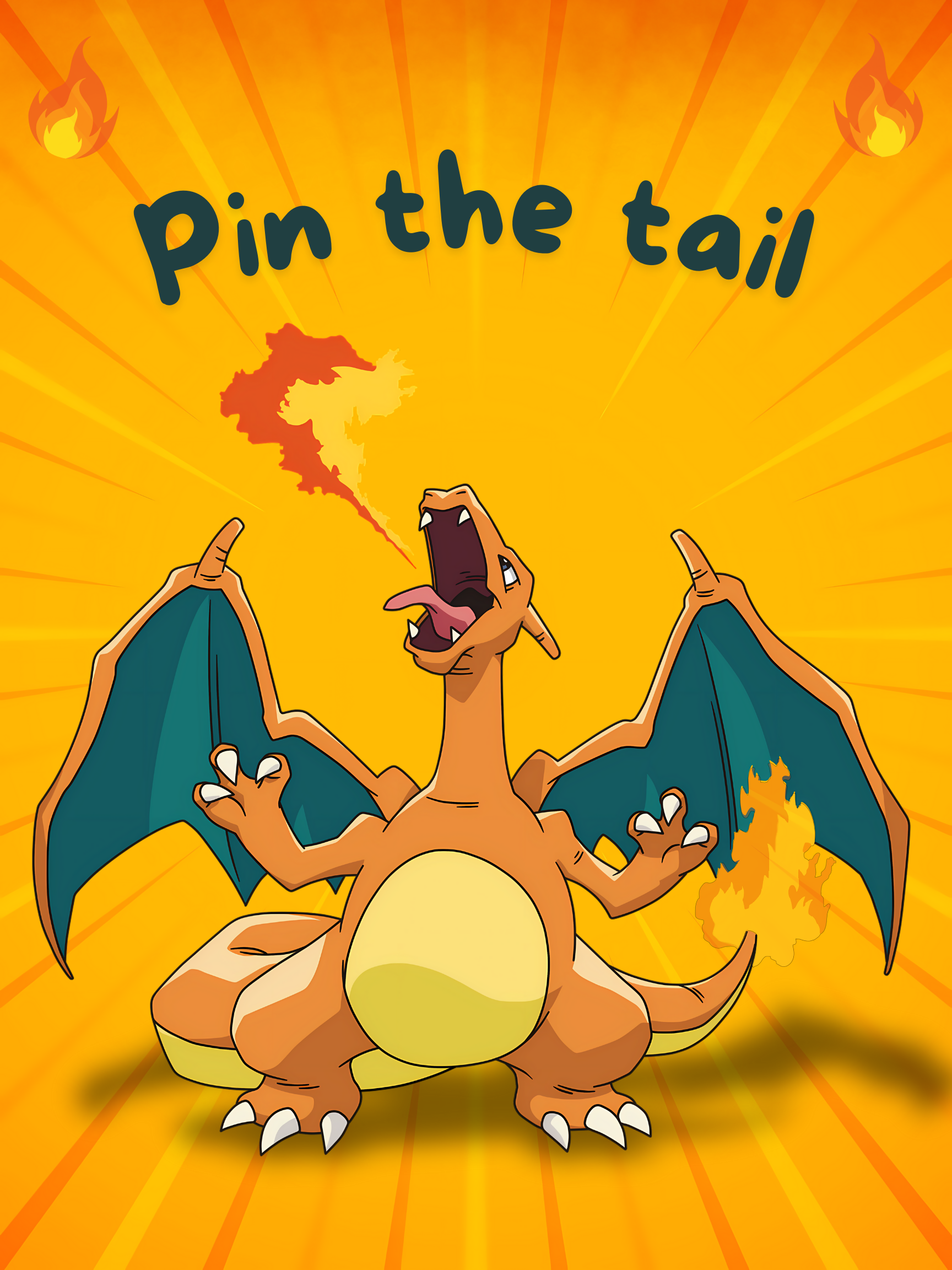 [Fire Tail] Pin the Tail on Charizard – Free Printable