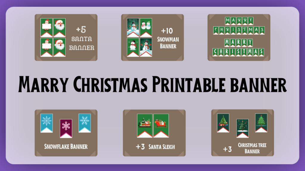 Merry Christmas Printable Banner free – Brighten Your Holidays