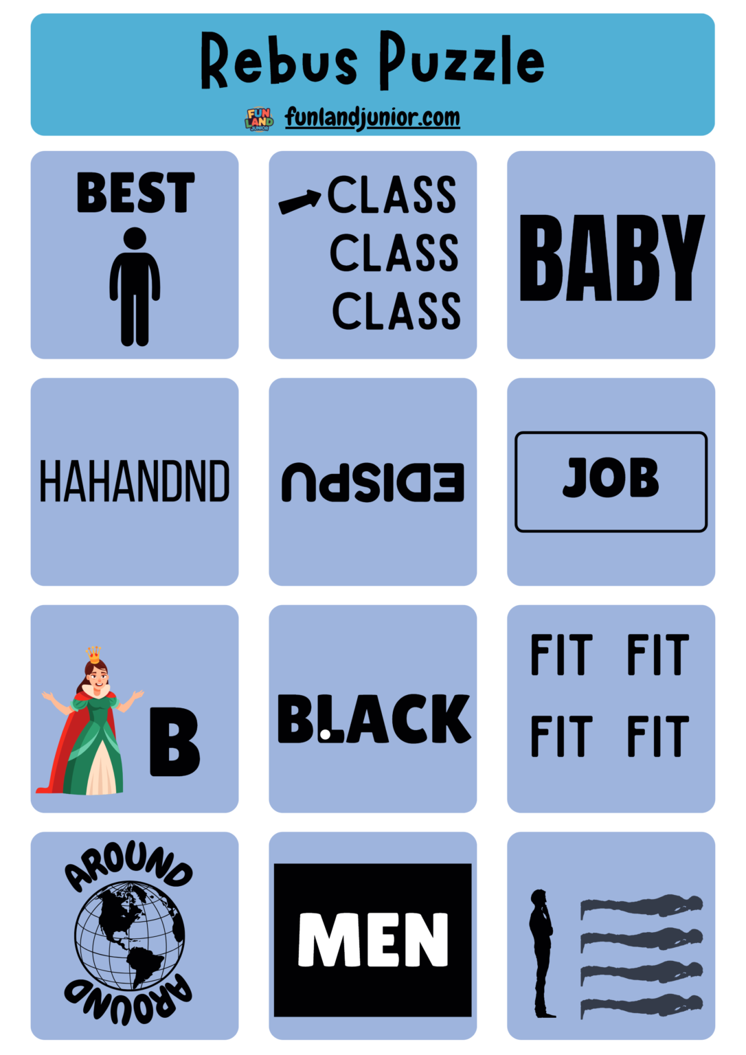 [36 New] Rebus Puzzles for Kids – Free Printable!