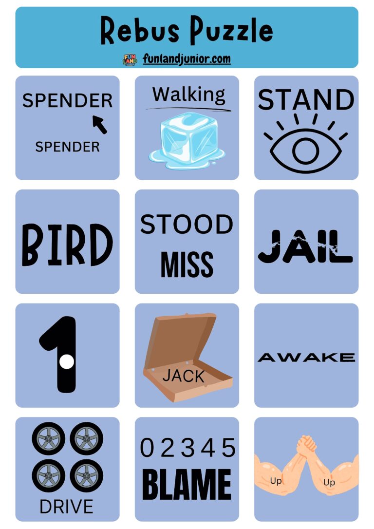 [36 New] Rebus Puzzles for Kids – Free Printable!