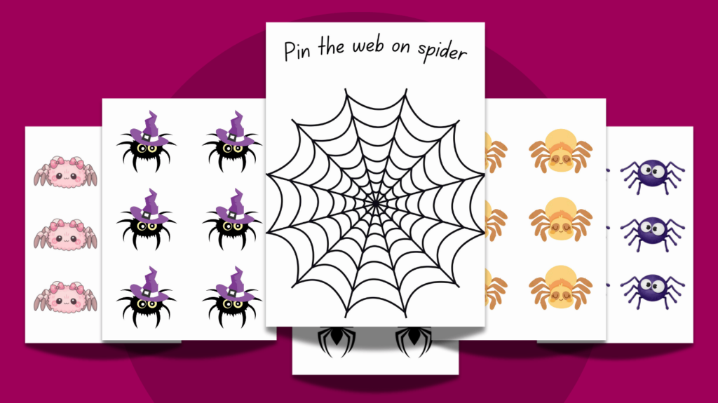 Pin the Spider on the Web Game - Free Printable & DIY Guide