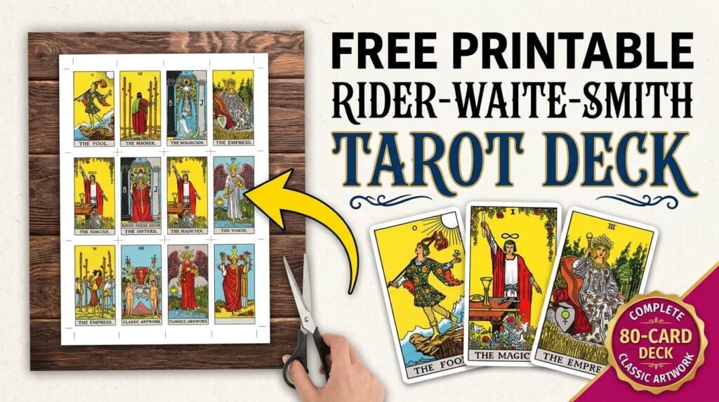 Free Printable Rider-Waite-Smith Tarot Deck (High-Res PDFs in 3 Sizes!)